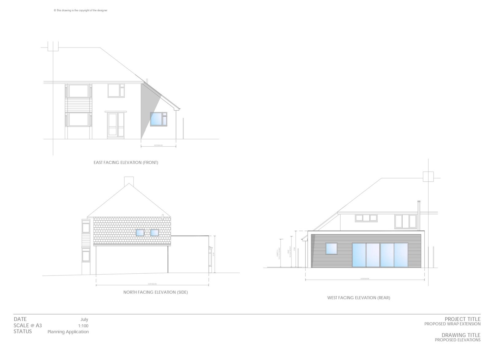 PLANNING DRAWINGS FOR WRAP EXTENSION